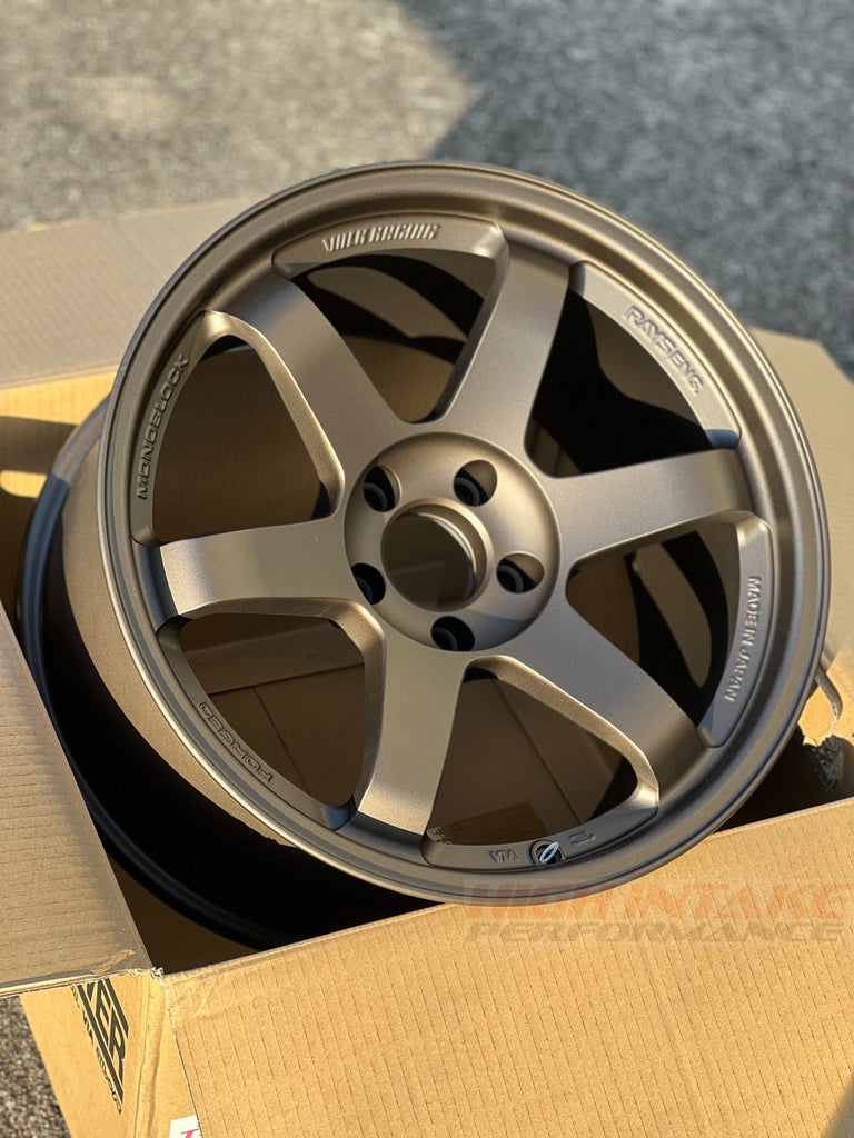 Volk Racing TE37 SL 18x10.5+15 5-114.3 Blast Bronze Set – High Intake ...
