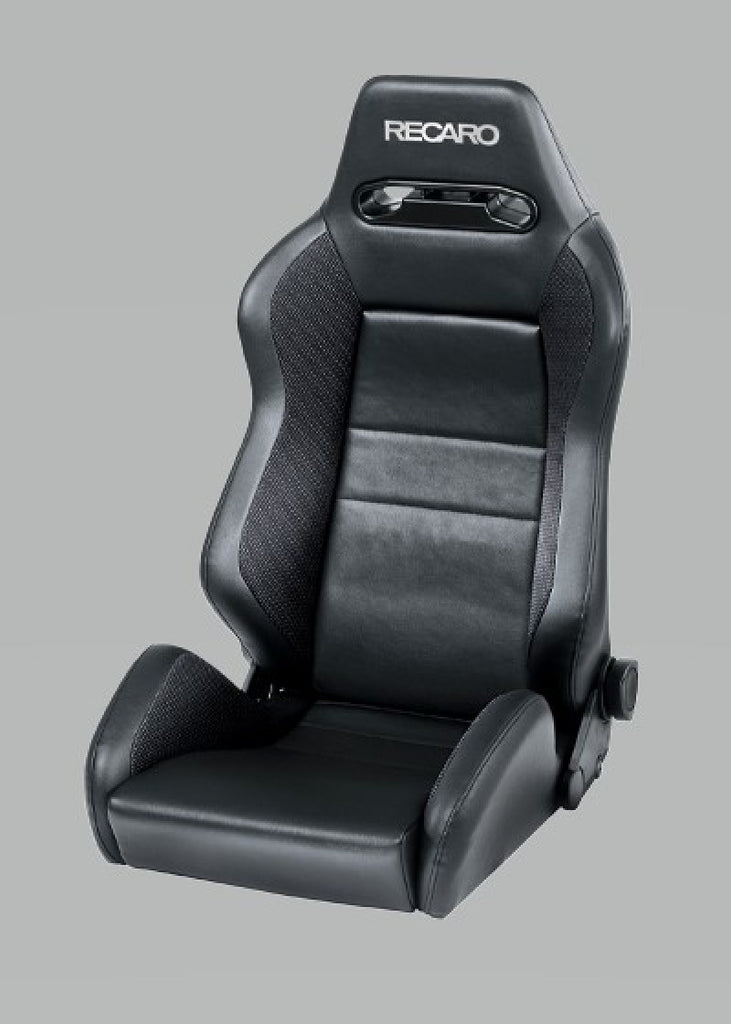 Recaro Speed Seat - Black Vinyl/Saturn Black/Black AM Vinyl w/Silver L ...